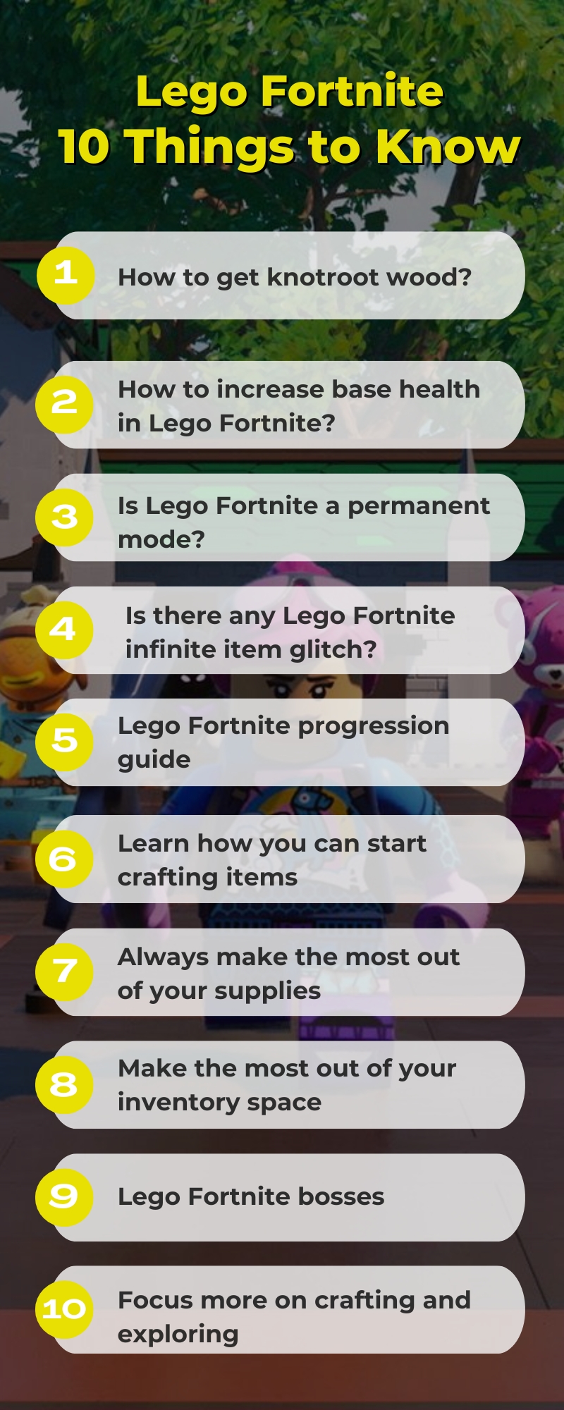Top 10 Things on Lego Fortnite You Need to Know